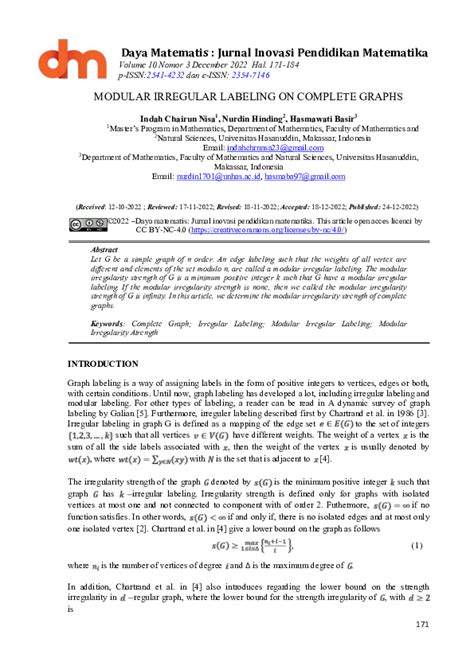 pdf modular irregular labeling on complete graphs