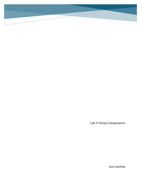 Lab5 Using Comparators Pdf