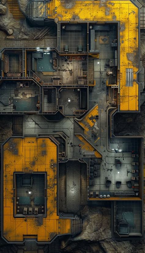 Ttrpg Battle Map Nuclear Shelter Vault In 2024 Roleplaying Game Tabletop Rpg Maps Dungeon Maps