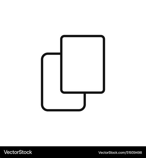 Duplicate File Icon Logo Sign Outline Royalty Free Vector