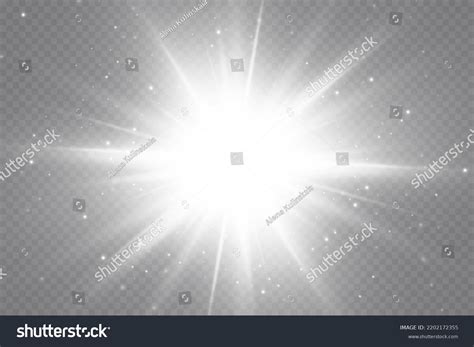 Glow Effect Star On Transparent Backgroundbright Stock Vector Royalty Free