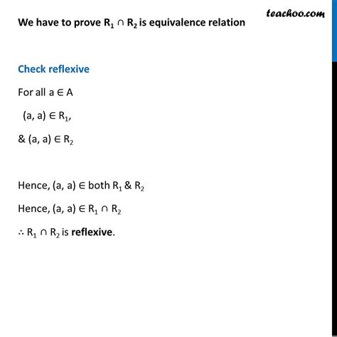 Example If R R Are Equivalence Relations In Set A