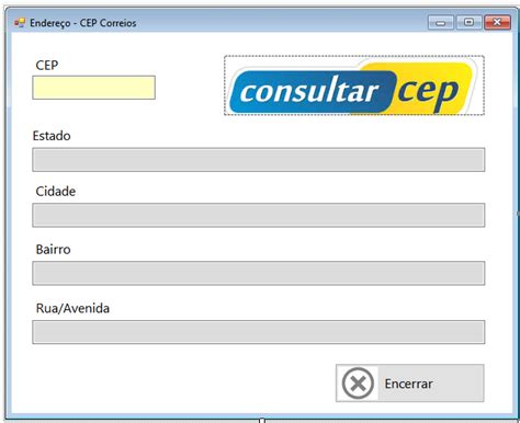 C Preenchendo os dados do endereço a partir do CEP