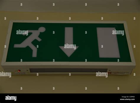 Emergency Exit Sign Stock Photo Alamy