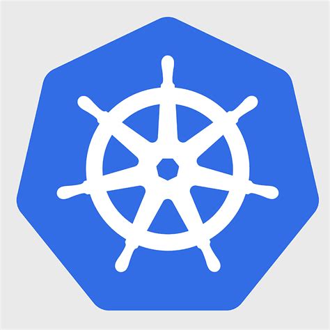 Kubernetes Icon Logo Electric Blue Software Deployment Symmetrical