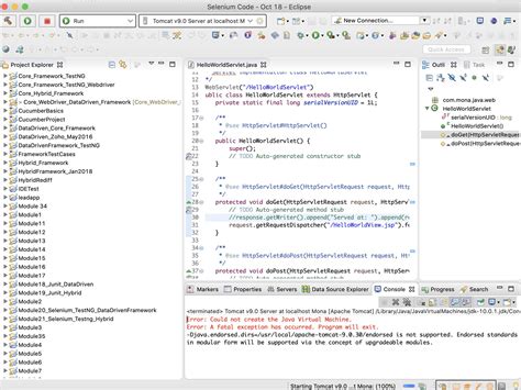 Tomcat9 Question On Tomcat Server Not Starting Via Eclipse Stack