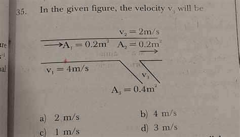 In The Given Figure The Velocity V3 Will Be Filo