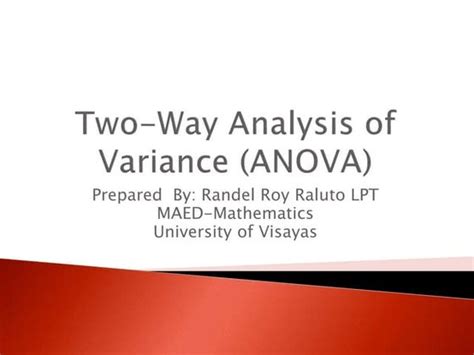 Two Way Anova Ppt