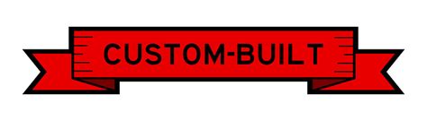 흰색 배경에 빨간색으로 맞춤 제작 된 단어가있는 리본 레이블 배너 개성 개념에 대한 스톡 벡터 아트 및 기타 이미지 개성 개념 건축하기 고객 Istock