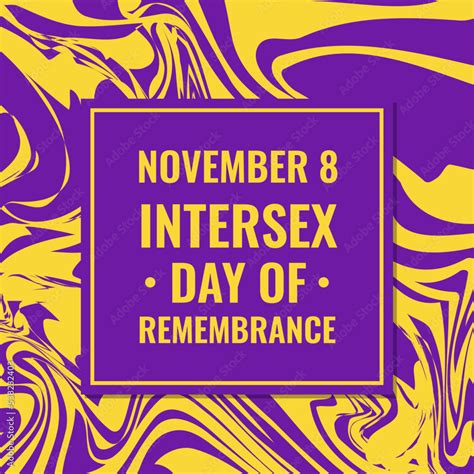 Intersex Day Of Remembrance Typography Poster Lgbt Community Holiday