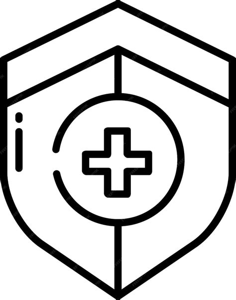 Premium Vector Shield Outline Vector Illustration