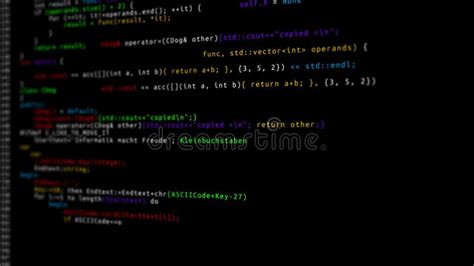 Programming Computer Code Coding Process For Filling An Empty Screen Loop Animation Stock