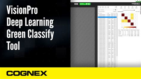 Visionpro Deep Learning Green Classify Tool Cognex