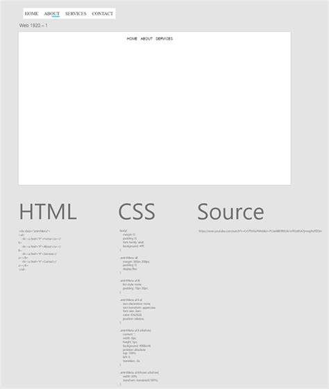 Css Animated Menu Componet On Behance