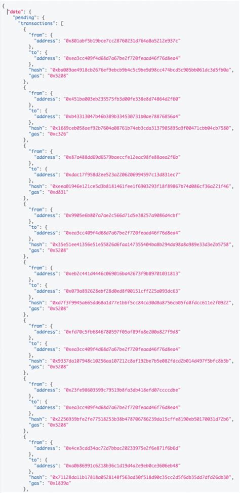 how to query pending transactions with graphql from geth