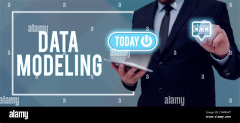 Conceptual Display Data Modeling Word Written On Process Of Transferring Data Between Data