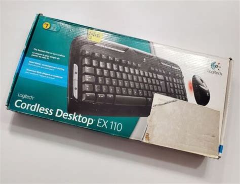 Mouse Tested Original Logitech Cordless Desktop Ex 110 Keyboard