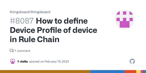 How To Define Device Profile Of Device In Rule Chain · Issue 8087
