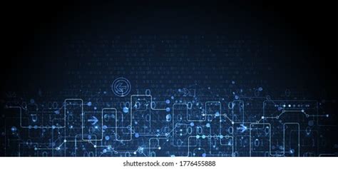 Abstract Technology Concept Binary Code Circuit Stock Vector Royalty Free 1775882396