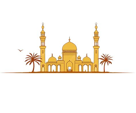 황금 이슬람 사원 디자인 사원 야자수 첨탑 Png 일러스트 및 이미지 에 대한 무료 다운로드 Pngtree