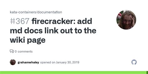 Firecracker Add Md Docs Link Out To The Wiki Page · Issue 367 · Kata Containersdocumentation