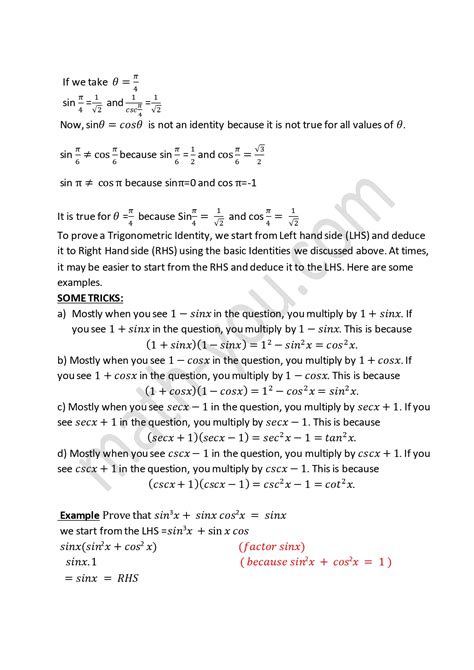 trigonometric identities
