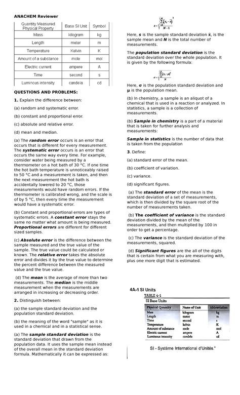 Ana Chem 2 Dsdsdsd Anachem Reviewer Questions And Problems 1