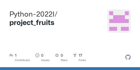Github Python 2022iprojectfruits