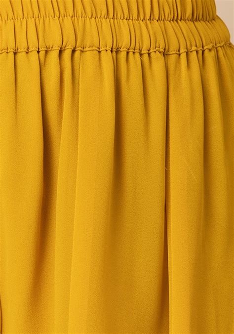 Buy Women Mustard Yellow Sequin Embroidered Kurta With Pants And