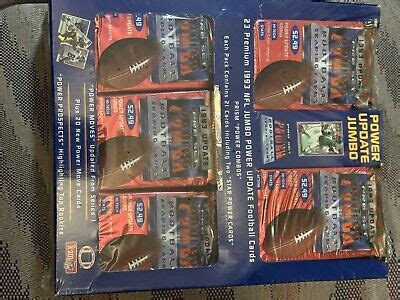 Sealed In Box Power Update Jumbo 1993 Nfl Pro Set Football Cards Ebay