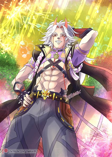 Artstation Arataki Itto Genshin Impact Fanart