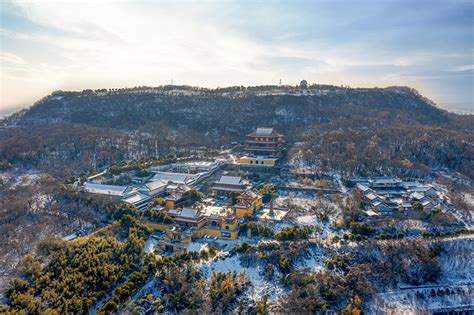 定林寺航拍图 南京方山定林寺
