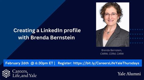 Careers Life And Yale Creating A Linkedin Profile With Brenda