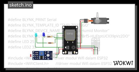 Temp And Humid Monitor Servo Wokwi Esp32 Stm32 Arduino Simulator