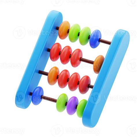 Toy Abacus 3d Icon 3d Abacus With Colorful Beads 60380977 Png