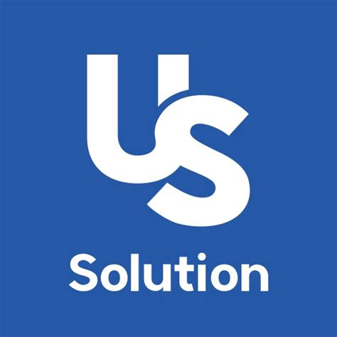 Us Solution 깔끔한 기업 로고와 명함 디자인 로고 디자인 포트폴리오 크몽