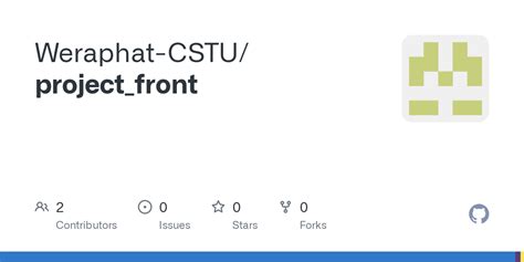 GitHub Weraphat CSTU Project Front