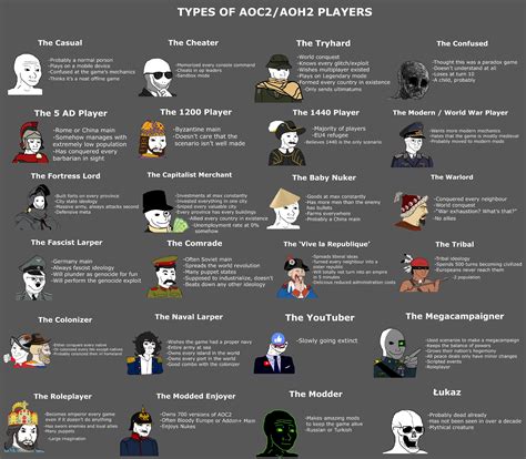 Types Of AOC2 Players R AgeOfCivilizations
