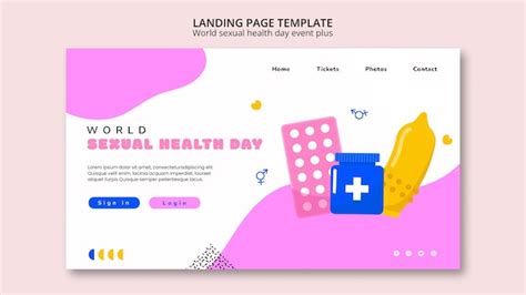 Plantilla de salud sexual de diseño plano Archivo PSD Gratis