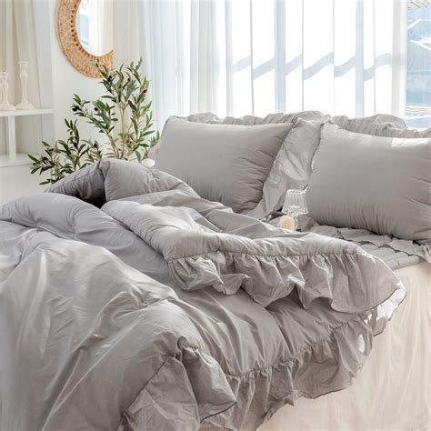 고밀도 수피마 코튼 100수 부드러운 프렌치프릴 간절기 여름이불 호텔 알러지 차렵이불세트 3colorsssqklkek 1678849786 그래이불