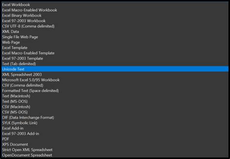 Excel File Formats Workbook Extensions