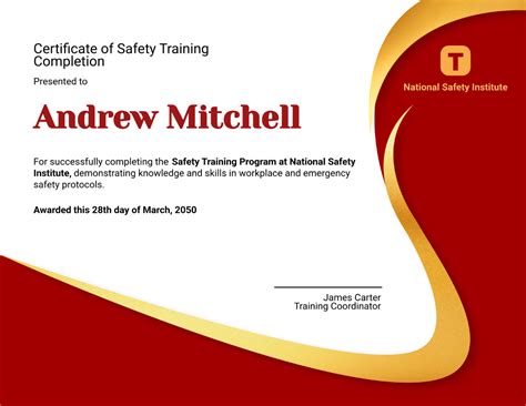 Certificate Of Final Completion Template