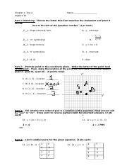 Alg 1A Test Ch 4A Docx Chapter 4 Test A Algebra 1A Name Part 1 Matching Choose The Letter