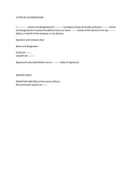 Free Printable Notarized Letter Templates Word PDF