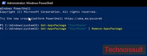 How To Uninstall Phone App Using Powershell In Windows 10 Technoresult