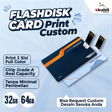 Jual Flashdisk Kartu Custom Gb Gb Cetak Fd Kartu Custom Flashdisk Id Card Custom Usb