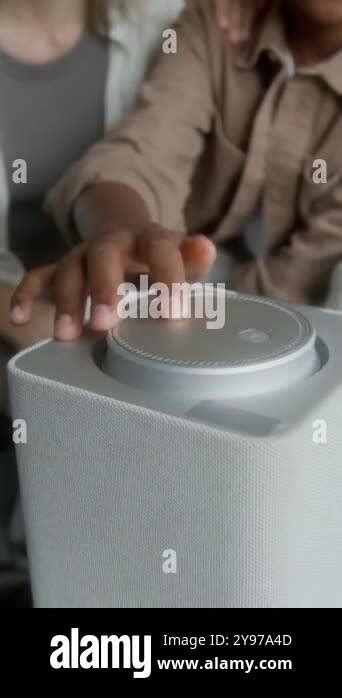 Medium Vertical Shot Of Smiling Caucasian Foster Mother Teaching