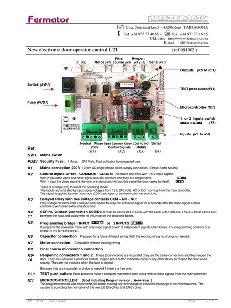 manual fermator c2t pdf switch relay