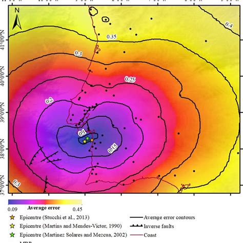 The Average Error Field And Corresponding Error Contours Computed Using Download Scientific