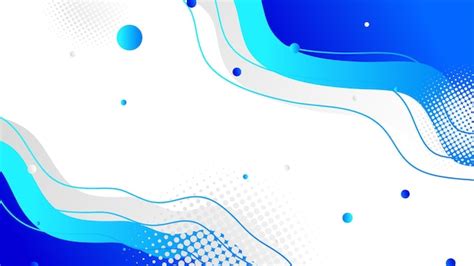 흰색과 파란색 그라데이션 동적 유체 모양 추상 배경 프리미엄 벡터